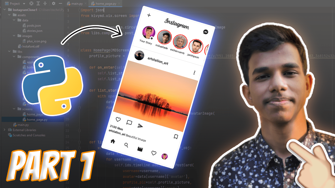 KivyMD Tutorial for Beginners: Create an Instagram Clone in Python ...